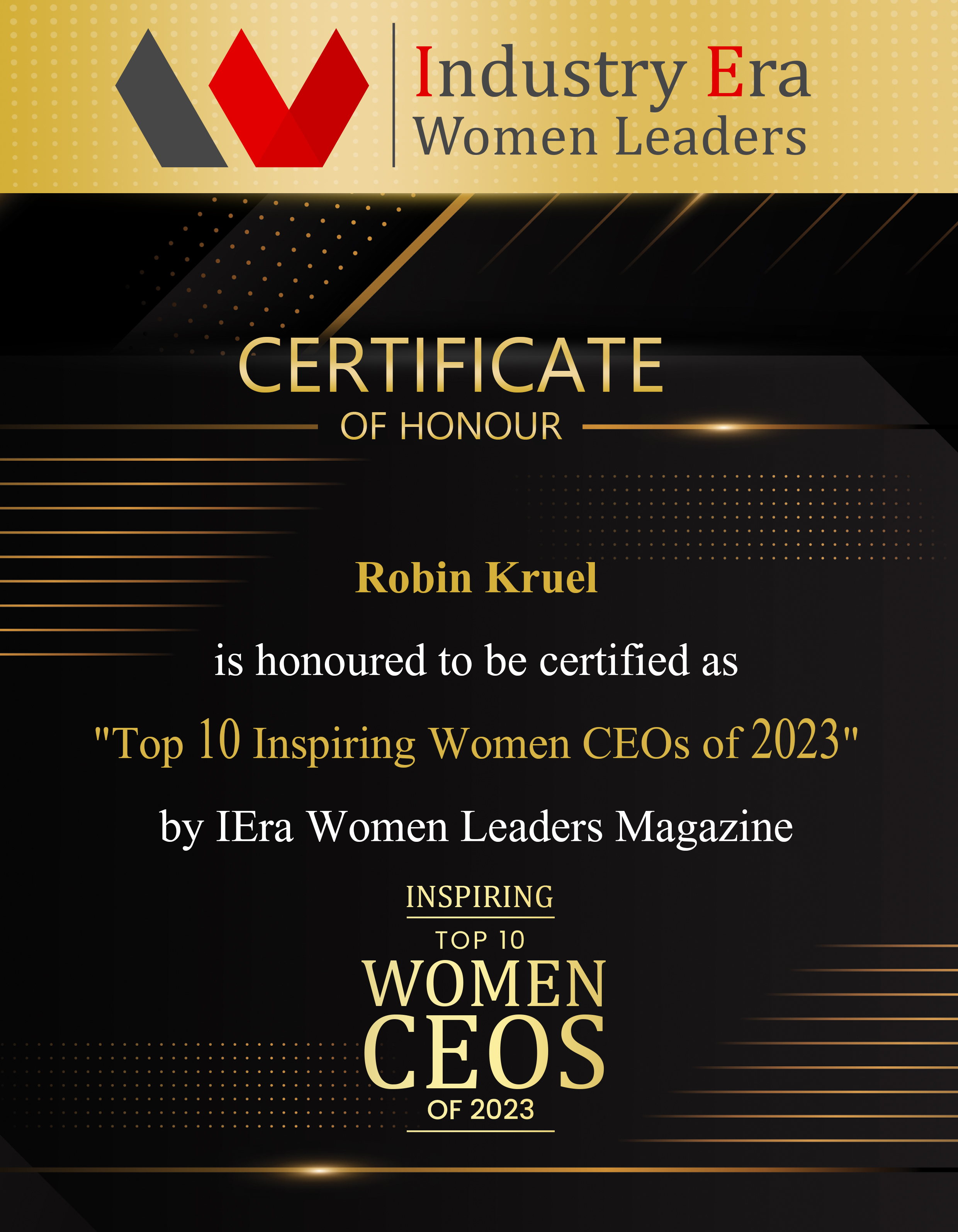 Robin Kruel, Co-founder of BioFunctional Health Solutions Inc, Top 10 ...