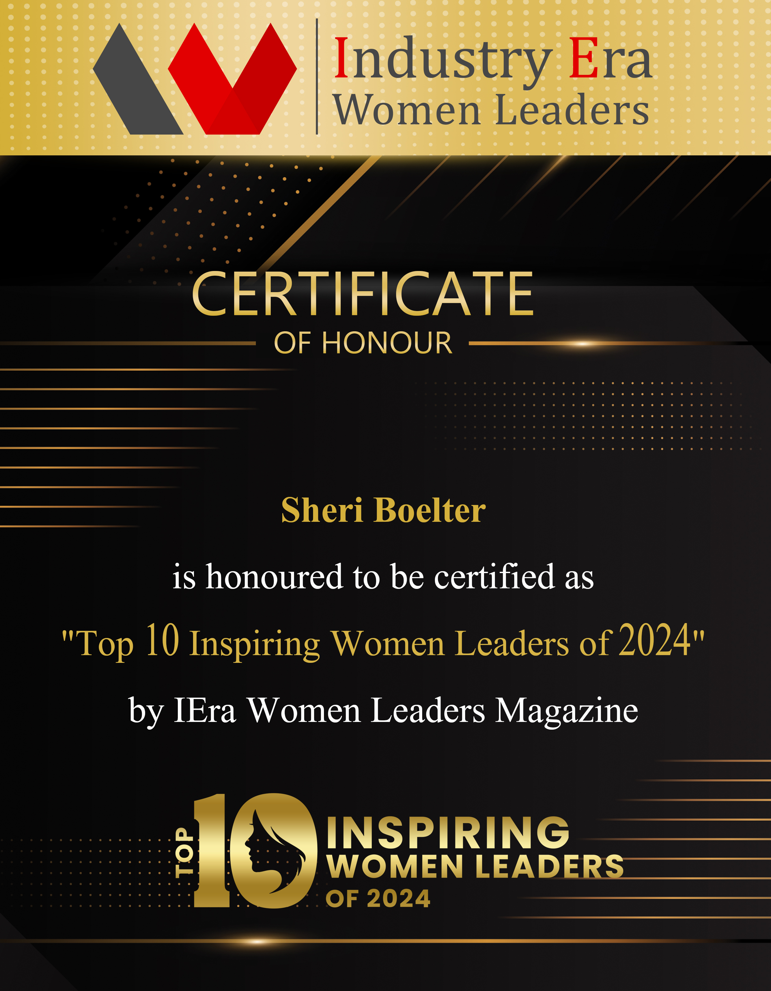 Sheri Boelter, CEO of New Day, Inc., Top 10 Inspiring Women Leaders of ...