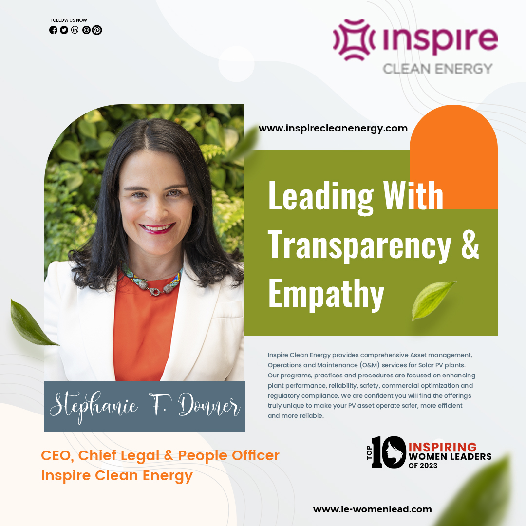 Stephanie F. Donner, CEO, Chief Legal & People Officer of Inspire Clean ...