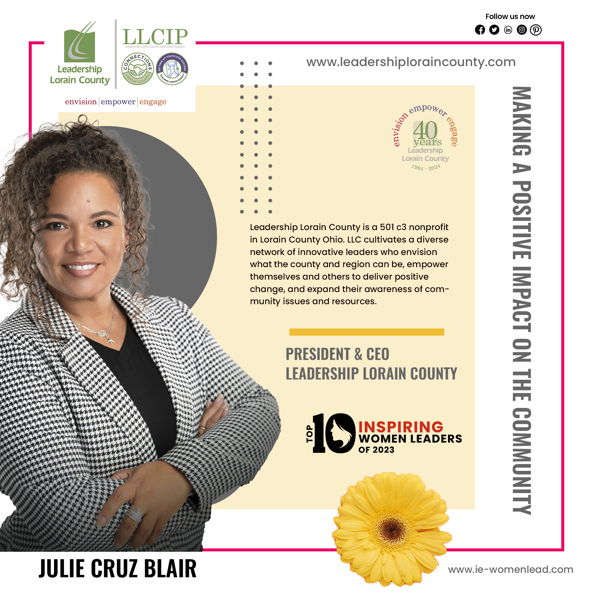 Julie Cruz Blair, President & CEO of Leadership Lorain County, Top 10 ...