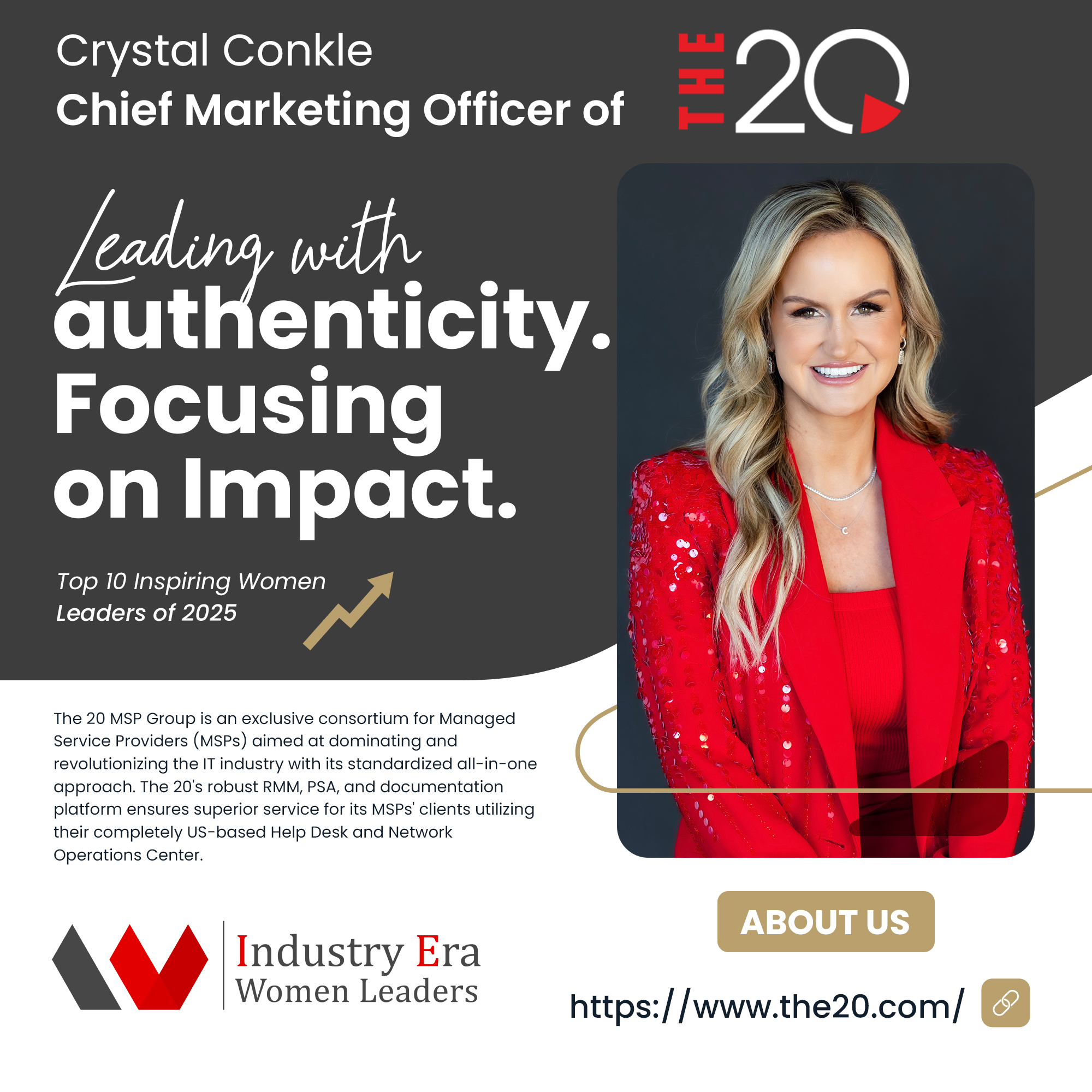 Crystal Conkle, Chief Marketing Officer of The 20 MSP, Top 10 Inspiring ...